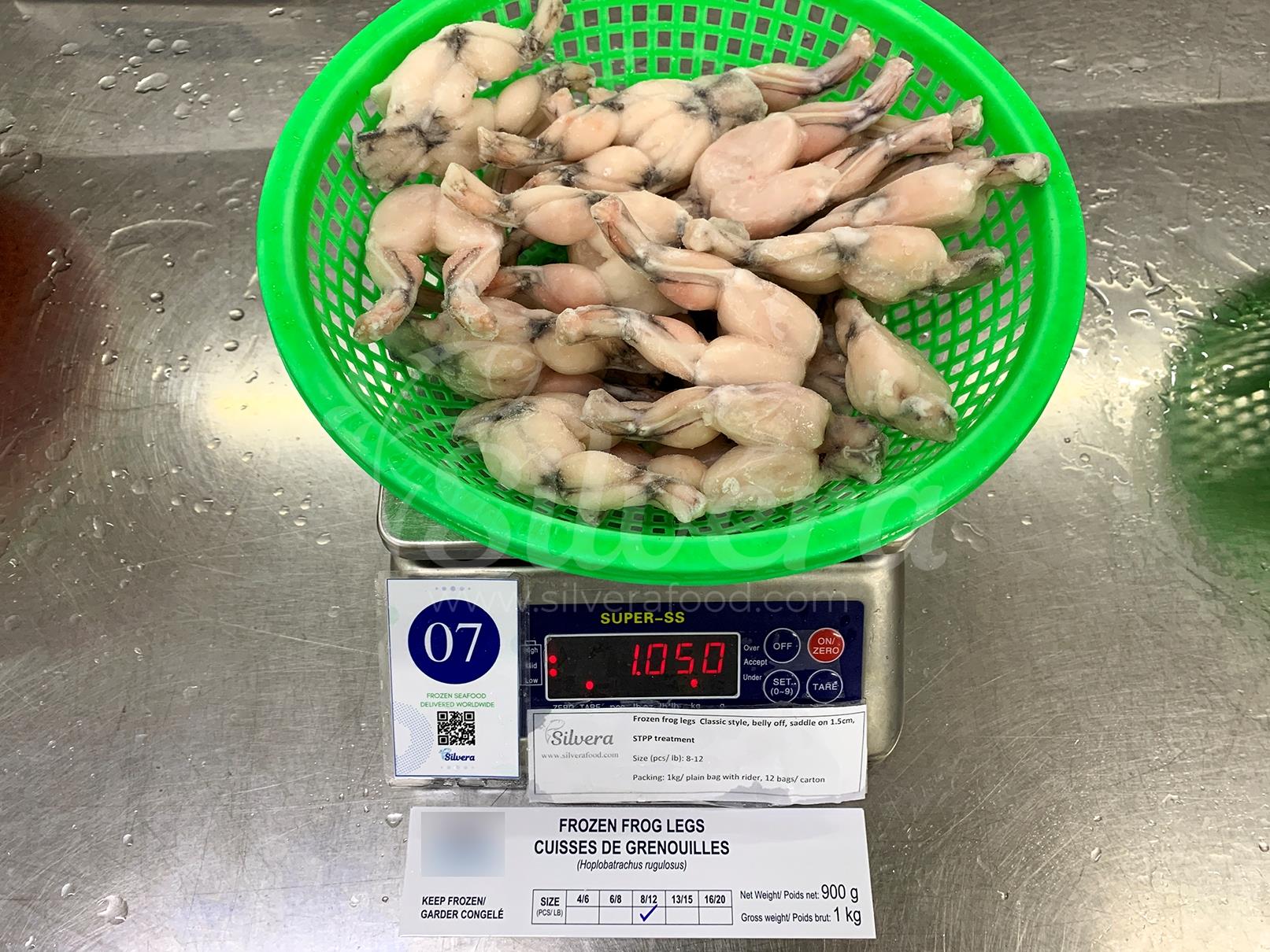 Farm-raised frog legs ready for develiery in December