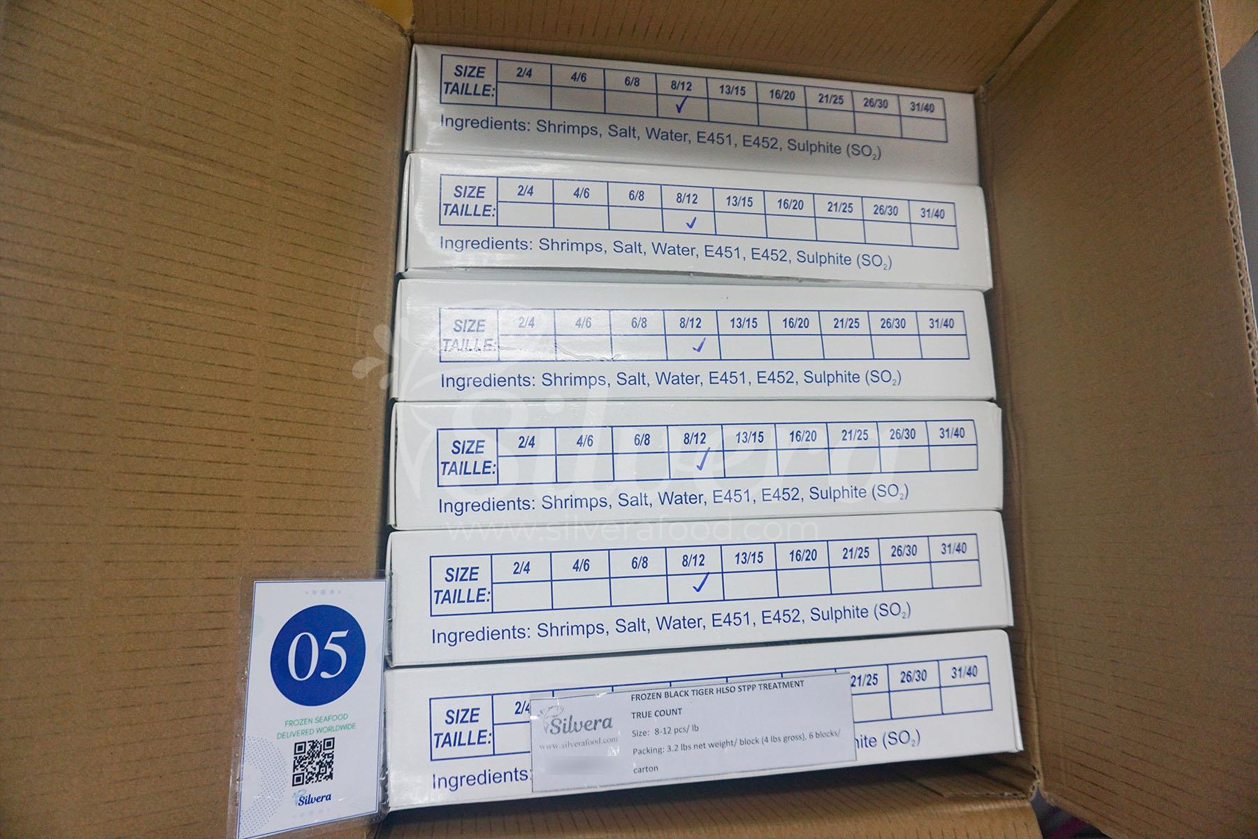 Headless black tiger shrimp of big sizes done in time for delivery in ...