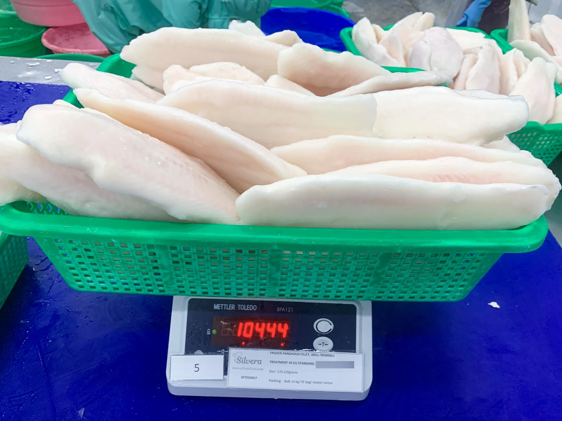 A February shipment of pangasius fillets to Greece