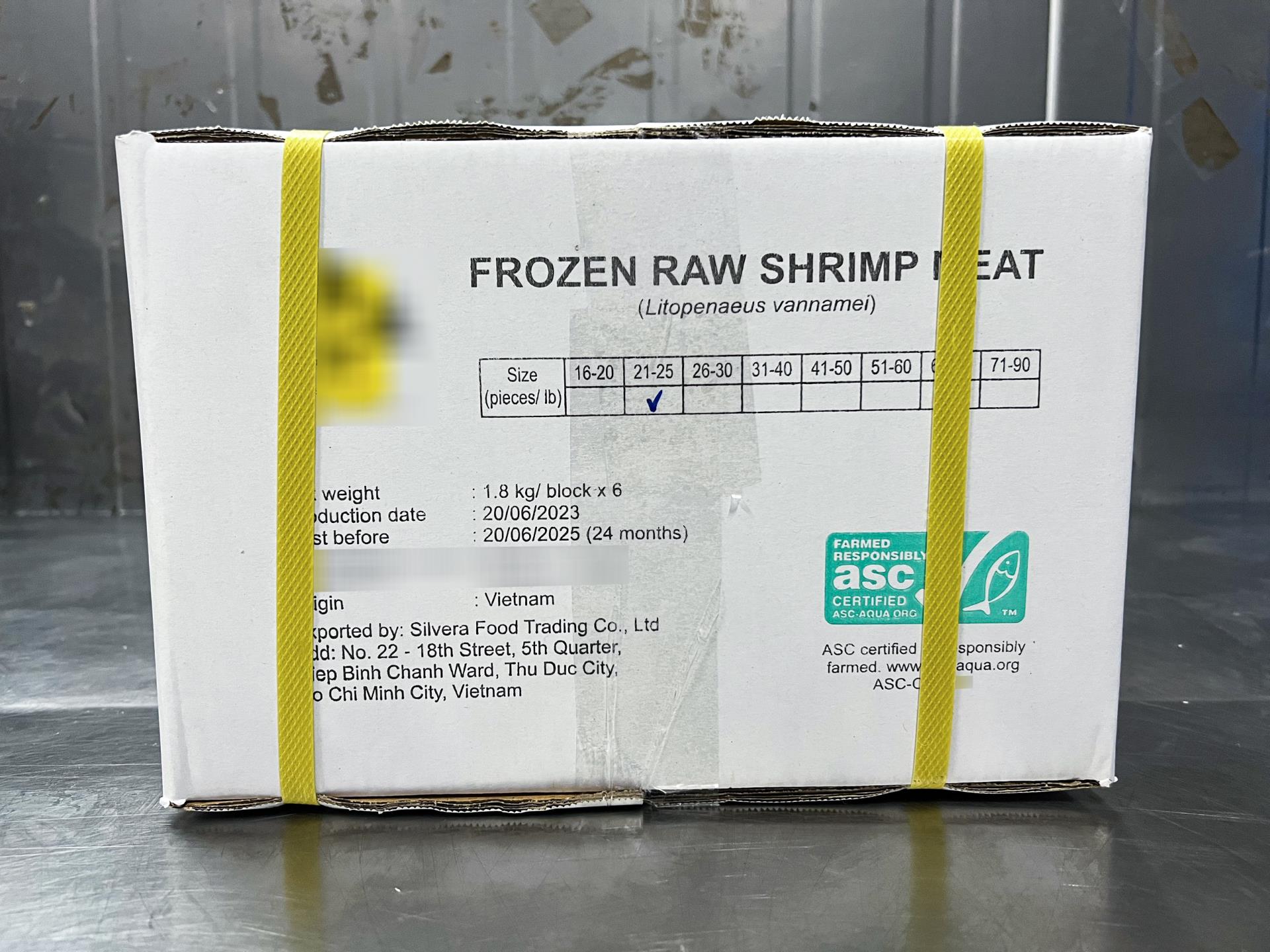 ASC vannamei shrimp meat for the HORECA sector in Hong Kong