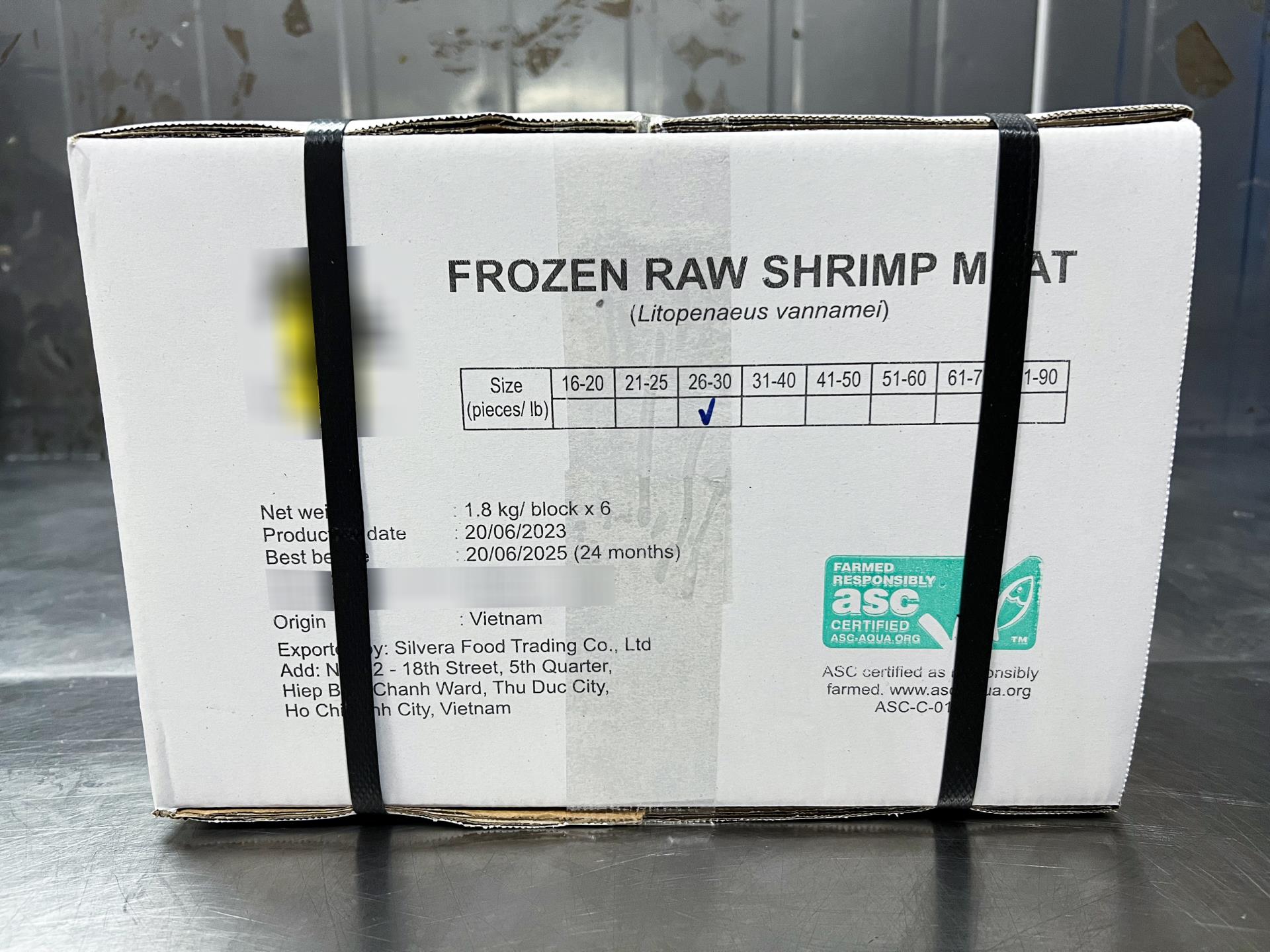 ASC vannamei shrimp meat for the HORECA sector in Hong Kong