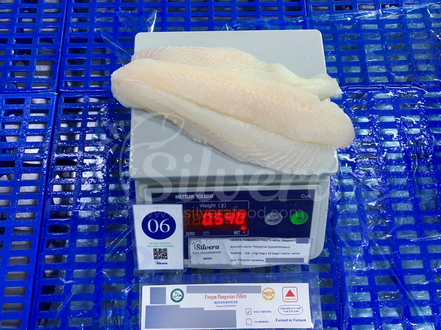 Pangasius fillets of big sizes for the Indian market